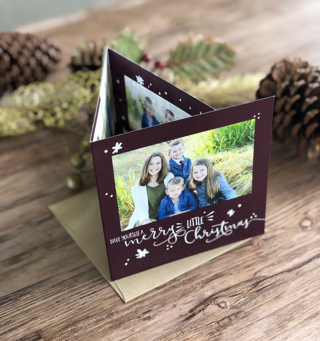 Christmas Cards Tri-fold Custom Photo Christmas Cards 9 - Etsy
