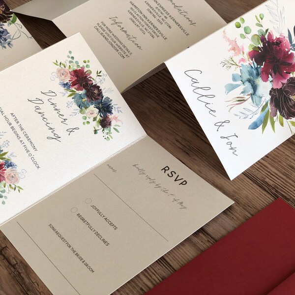 Wedding Invitations Tear off Rsvp - Etsy