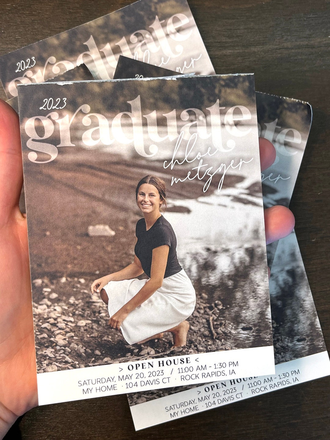 Modern & Fun Graduation Invitations Tear off Notepad · Full Photo · 1 ...