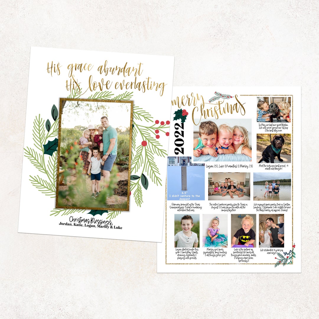 His Grace Abundant, His Love Everlasting Year in Review Christmas Cards ...