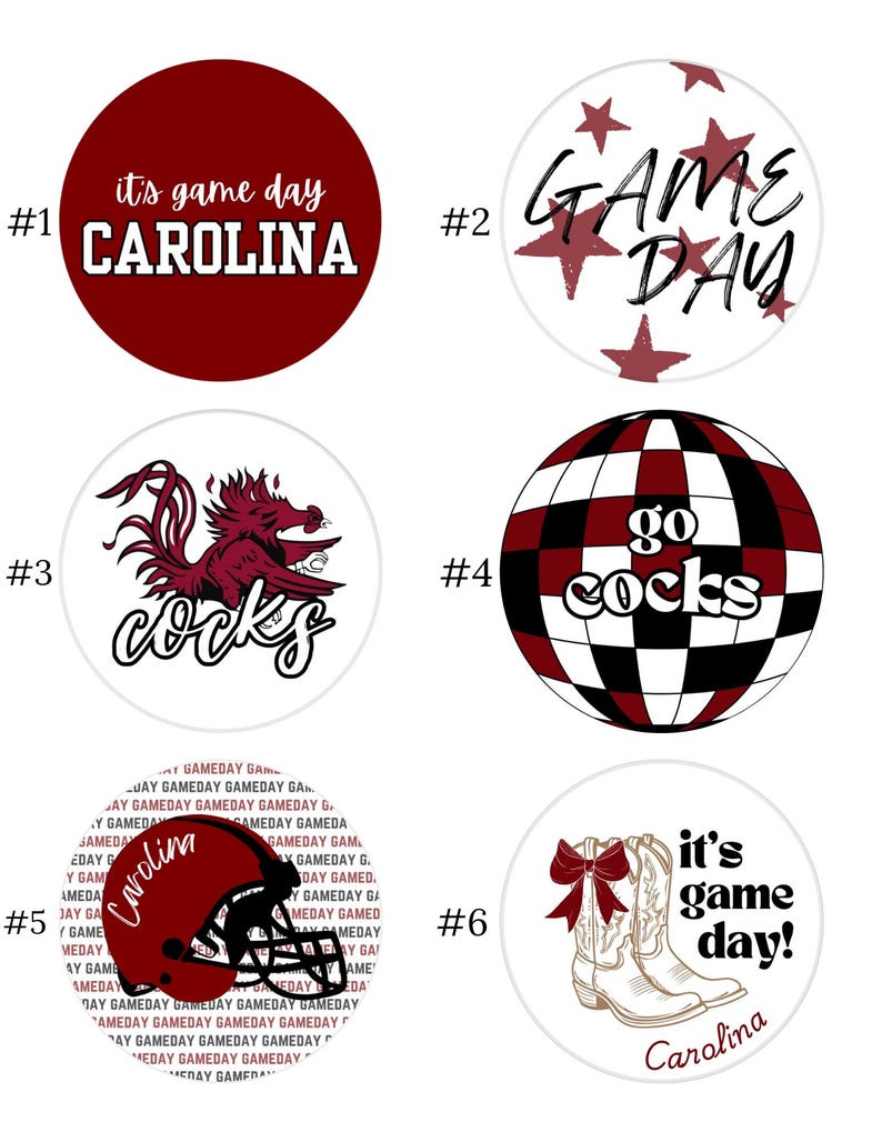 Black and Garnet Gameday Buttons/pins | Gamecocks Gameday Pins | South ...