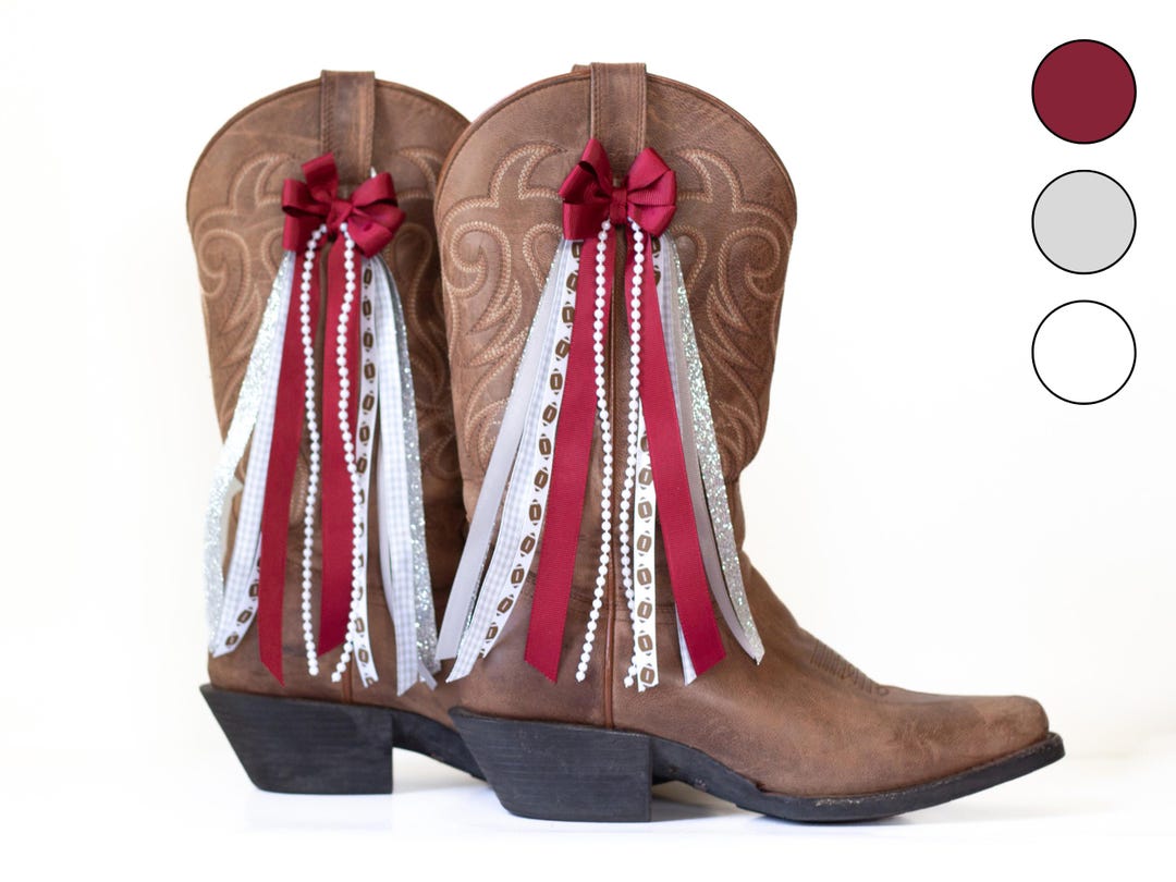 Mississippi College Gameday Boot Bows | Maroon and Gray Boot Bows ...