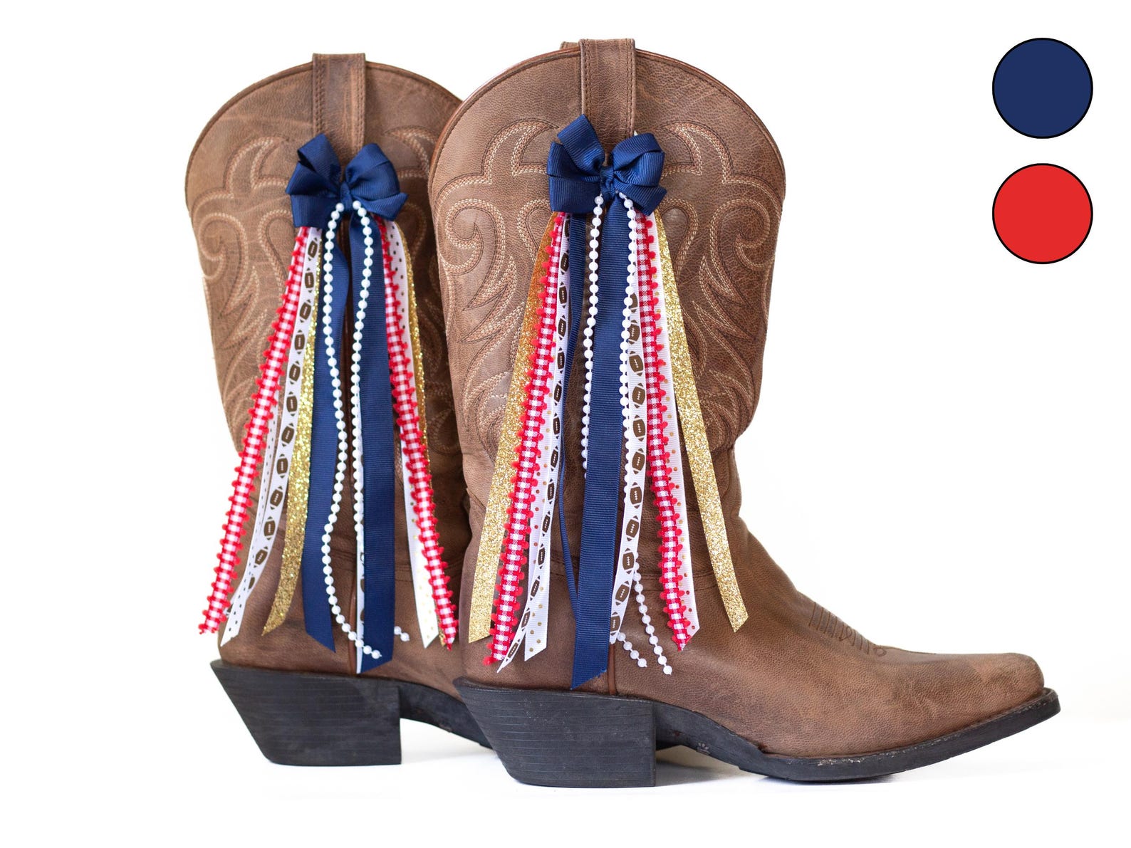 Mississippi College Gameday Boot Bow | Blue and Red Boot Bows | College ...