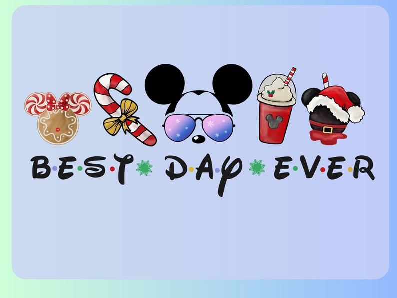 Christmas Mickey Mouse Day Ever DTF Transfer, Ready to Press - Etsy