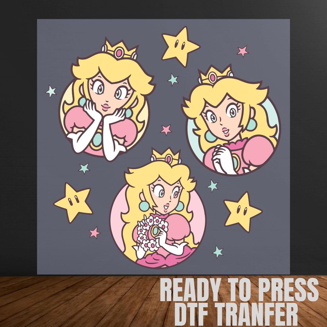 Princess Peach DTF Transfer, Retro Disney Shirt - Etsy