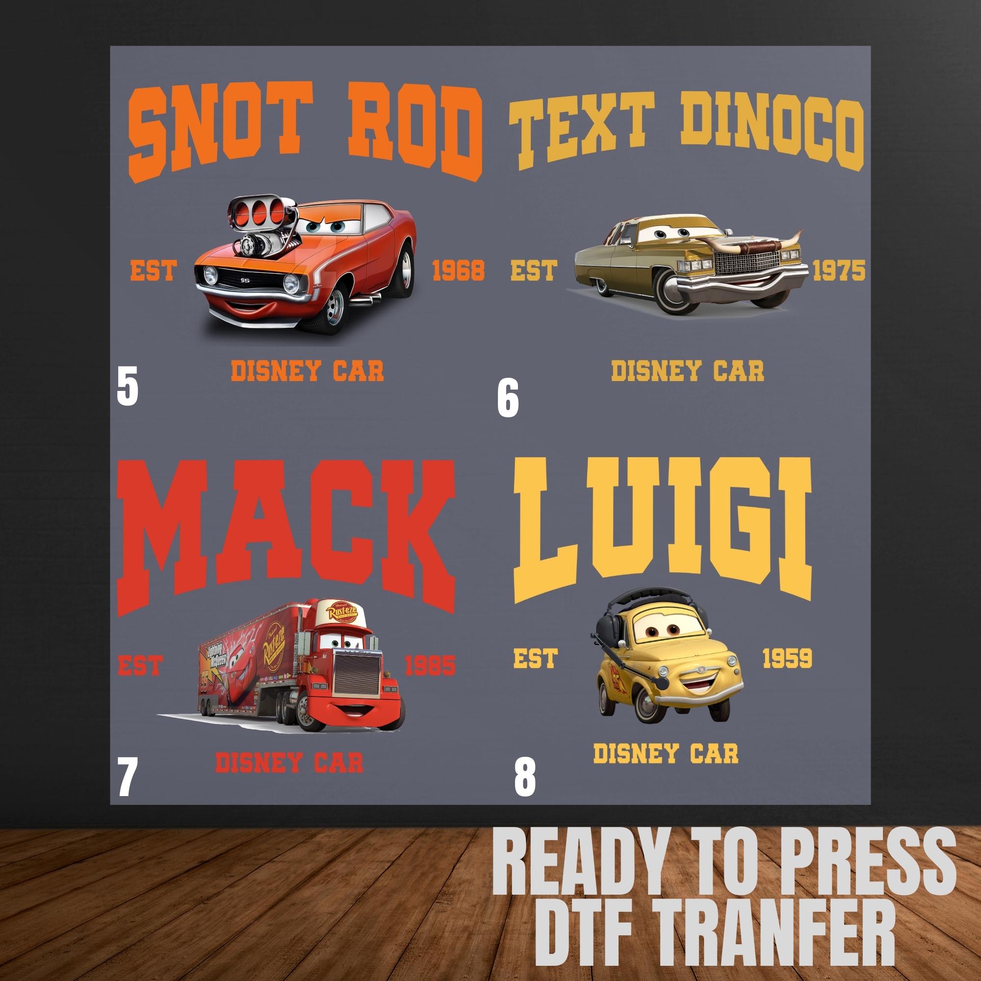 Lightning Mcqueen Cars Dtf, Disney Family Dtf, Ready to Print, Transfer ...