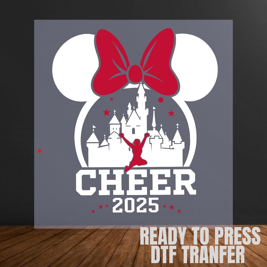 Minnie Cheer 2025 DTF Transfer: Magic Kingdom Heat Press - Etsy