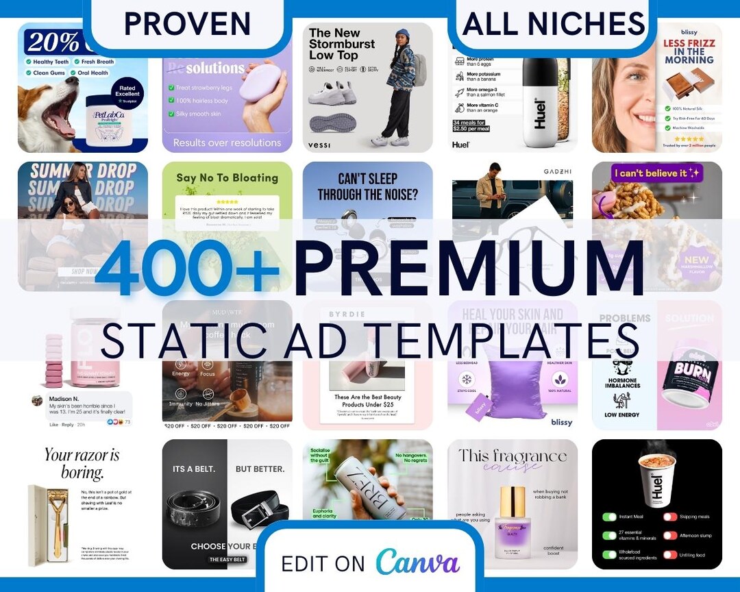 400+ High Converting Premium Static Ads Canva Templates, Ecommerce Ad ...