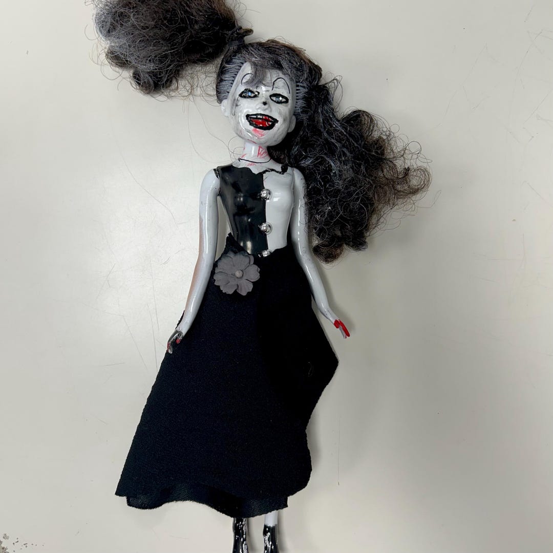 Terrifier Clown Girl Inspired Barbie Doll , Gothic Horror Creepy ...