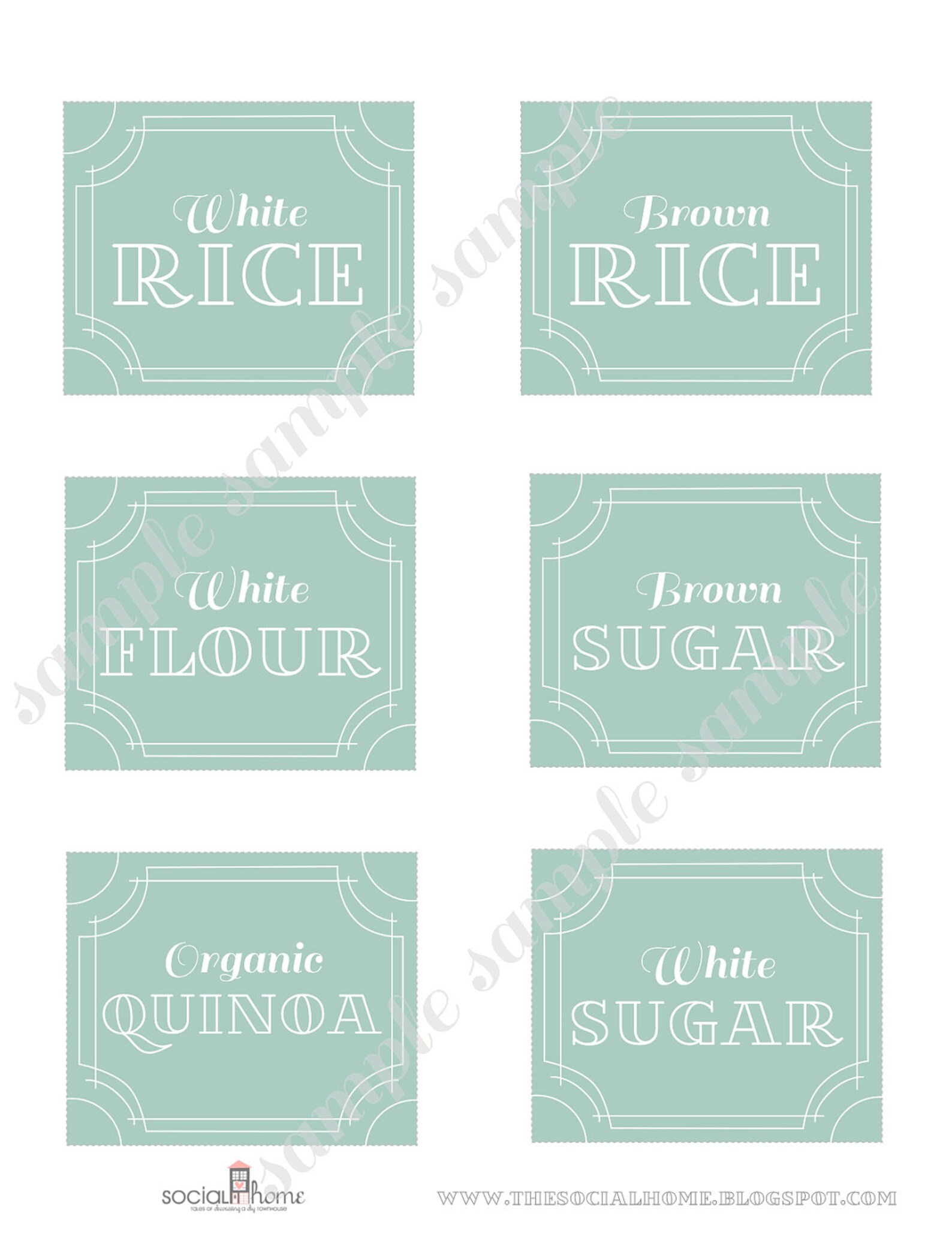 48 Printable Pantry Labels: Stella Vintage Blue Collection - Etsy