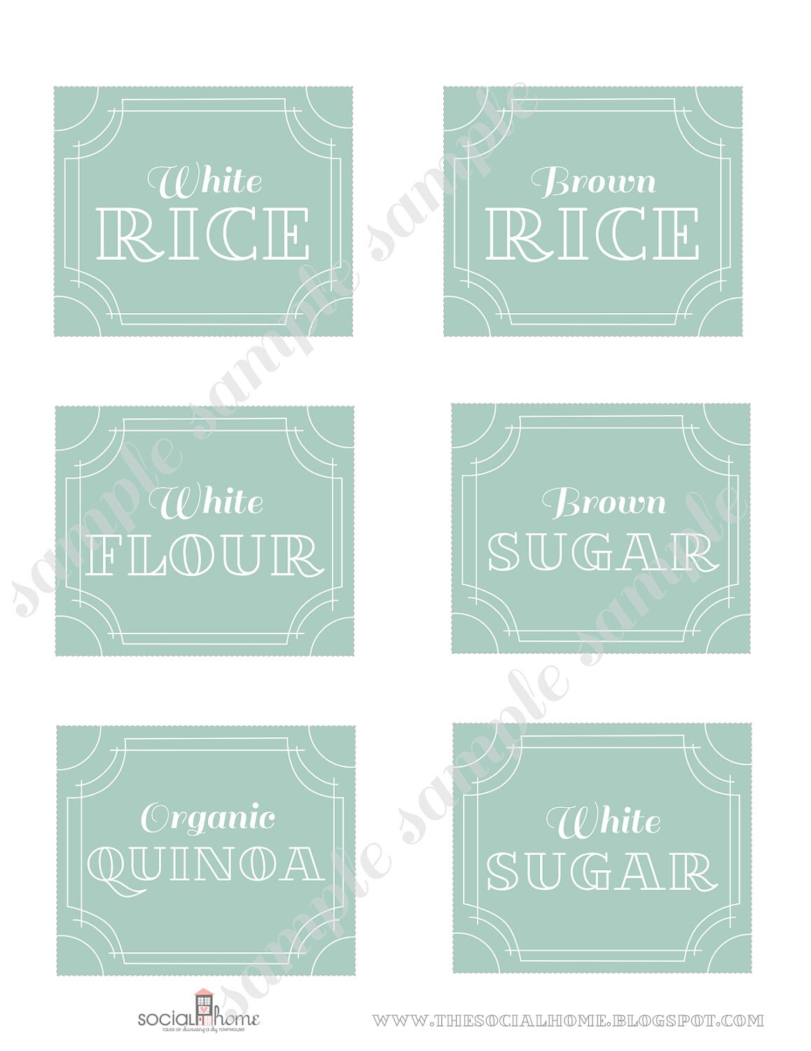 48 Printable Pantry Labels: Stella Vintage Blue Collection - Etsy Canada
