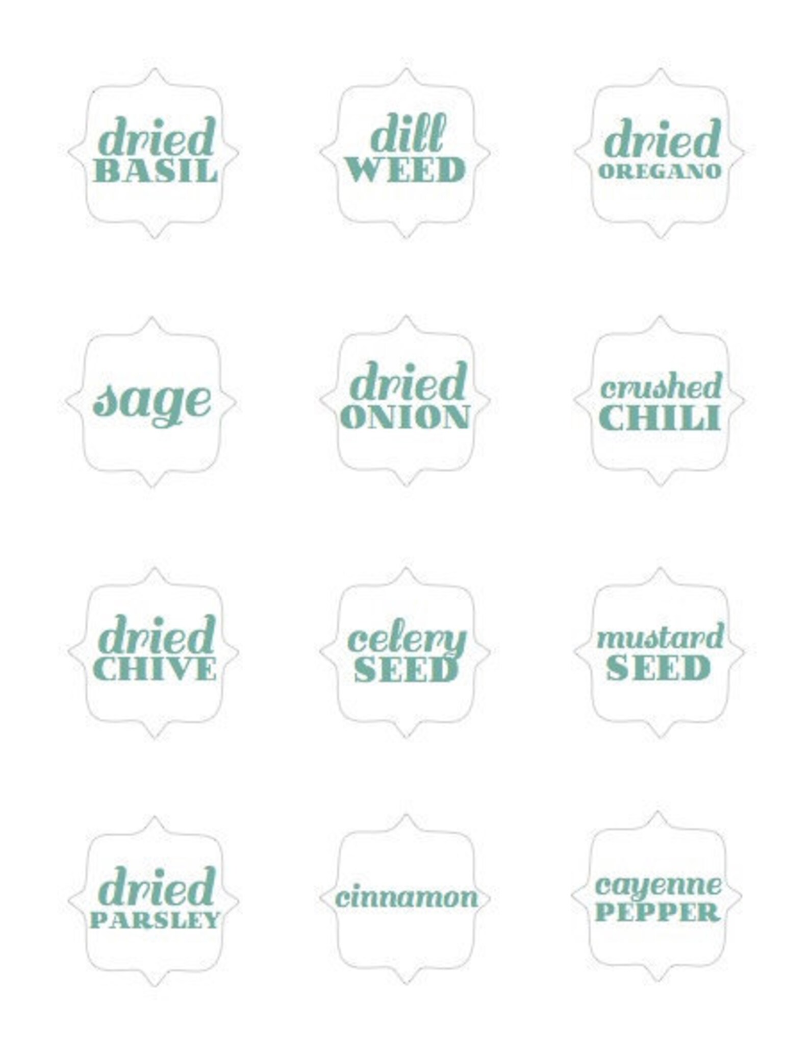 Printable Kitchen Spice Labels - 24 Labels for Your Spice Pantry - Etsy