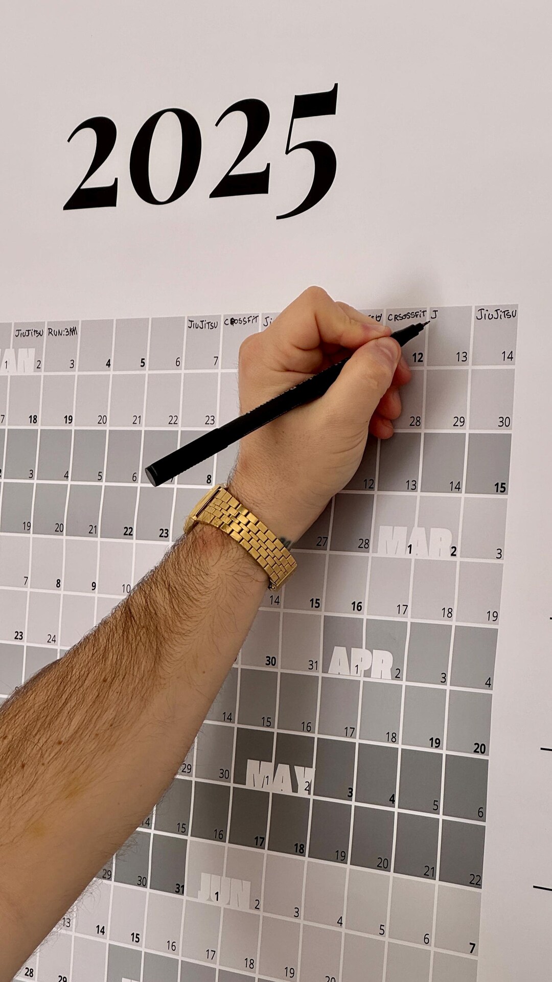 Wall Calendar Planner Full Year on One Page Productivity Gift for the ...