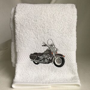 Motorcycle Riders Towel Motorcycle Towel Embroidered Towel | Etsy