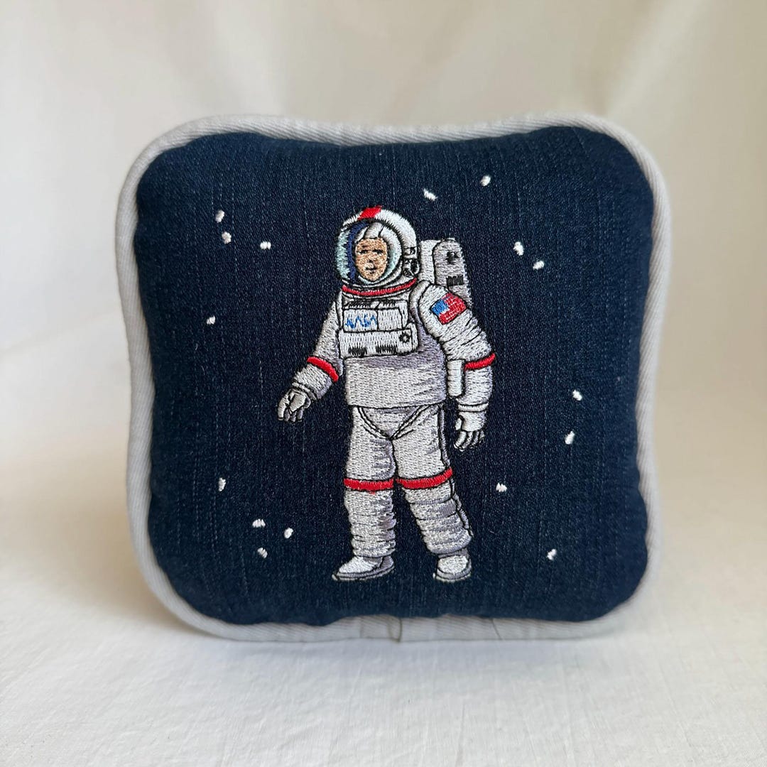 NASA Pillow - Embroidered Pillow - Astronaut Pillow - Space Lover's ...
