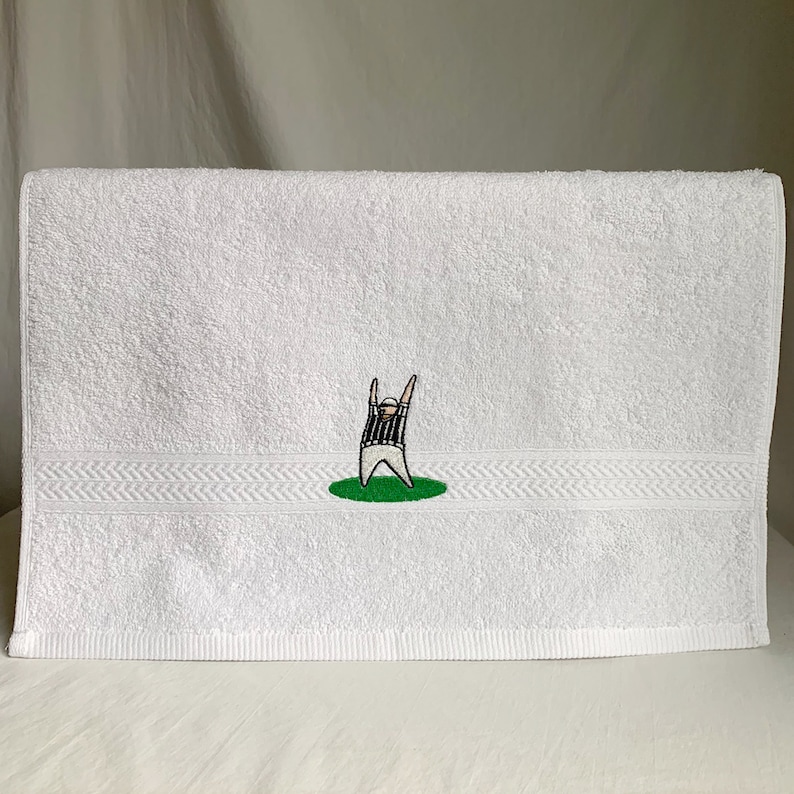 Embroidered Football Referee Hand Towel: Touchdown Gift - Etsy