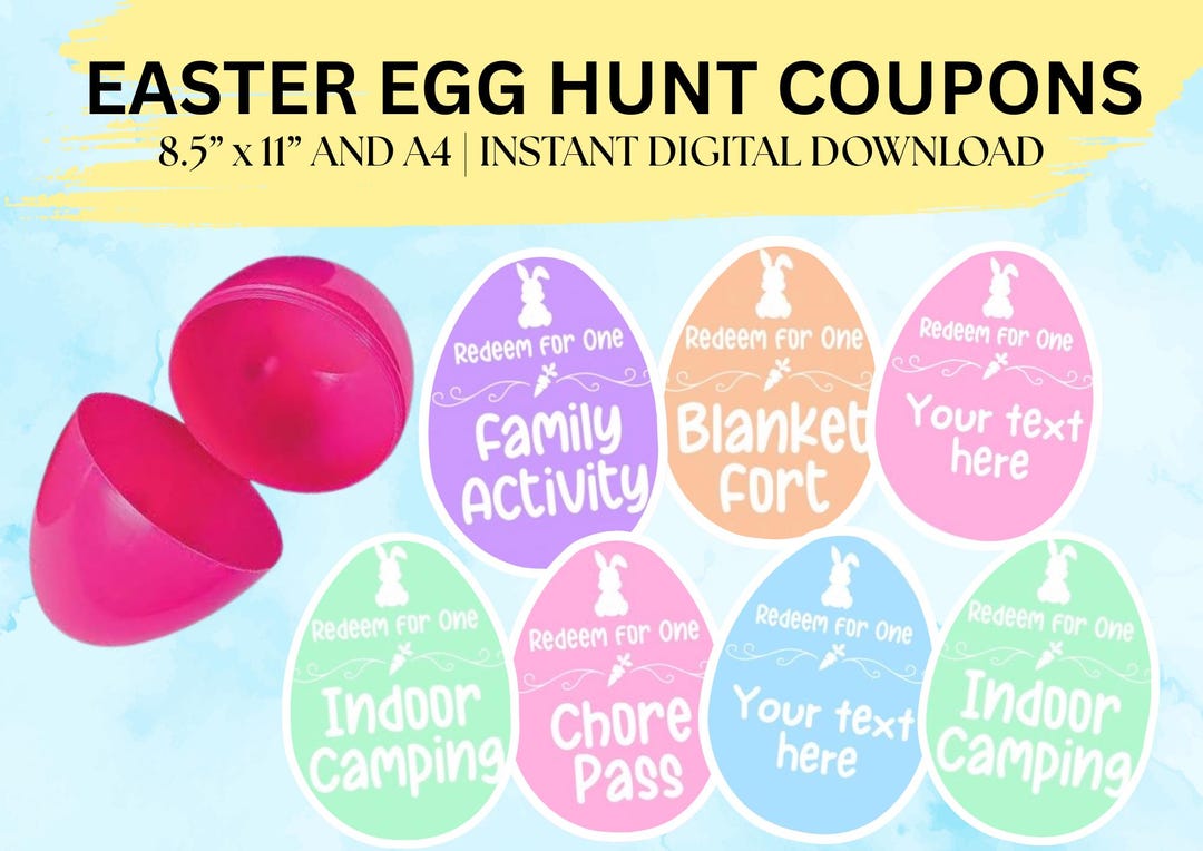 Editable Bunny Bucks Coupons | Printable Easter Bunny Money Vouchers ...