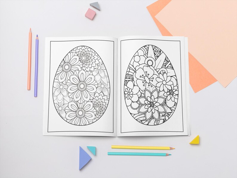 Printable Adult Easter Egg Mandala Coloring Book | Mandala Spring ...