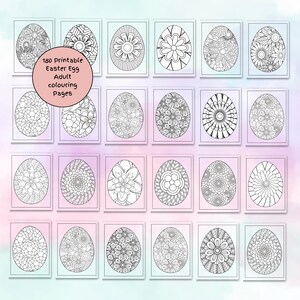 Printable Adult Easter Egg Mandala Coloring Book | Mandala Spring ...