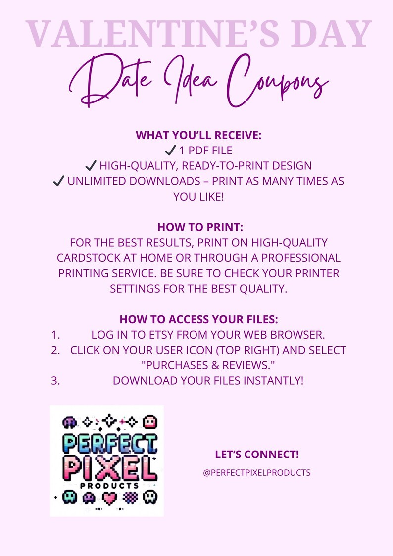 Printable Date Idea Coupon Book, 30 Editable Love Coupons, Anniversary ...