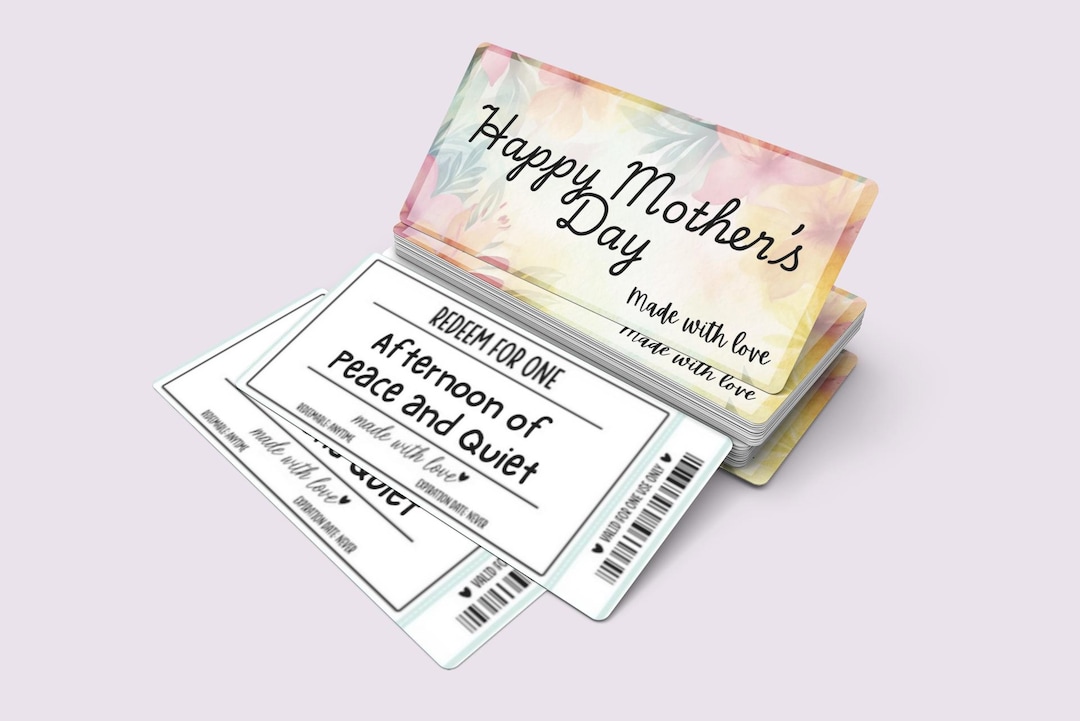 Personalizable Mother's Day Coupon Book | Editable PDF Birthday Gift ...