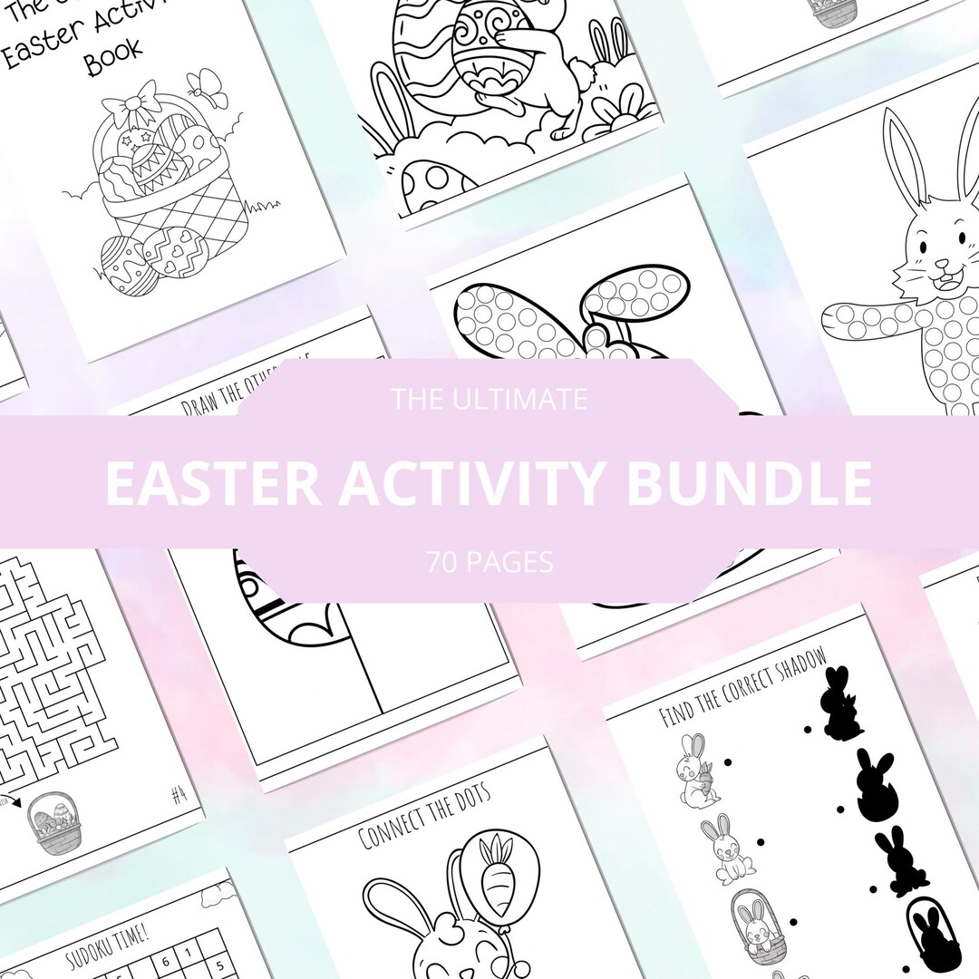 Ultimate Easter Activity Bundle for Kids Easter Coloring Pages, Puzzles ...