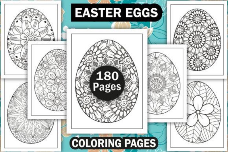 Printable Adult Easter Egg Mandala Coloring Book | Mandala Spring ...