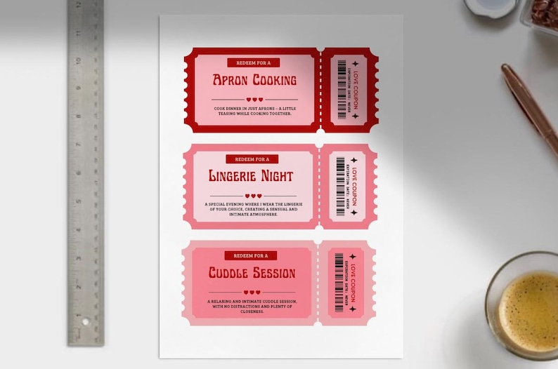 Spicy Coupons, Sexy & Naughty Adult Date Night Printable, Editable ...