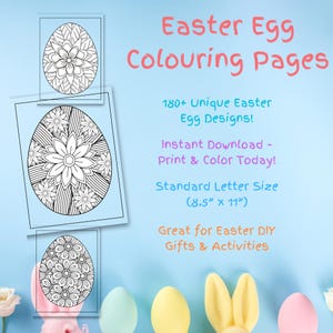 Printable Adult Easter Egg Mandala Coloring Book | Mandala Spring ...