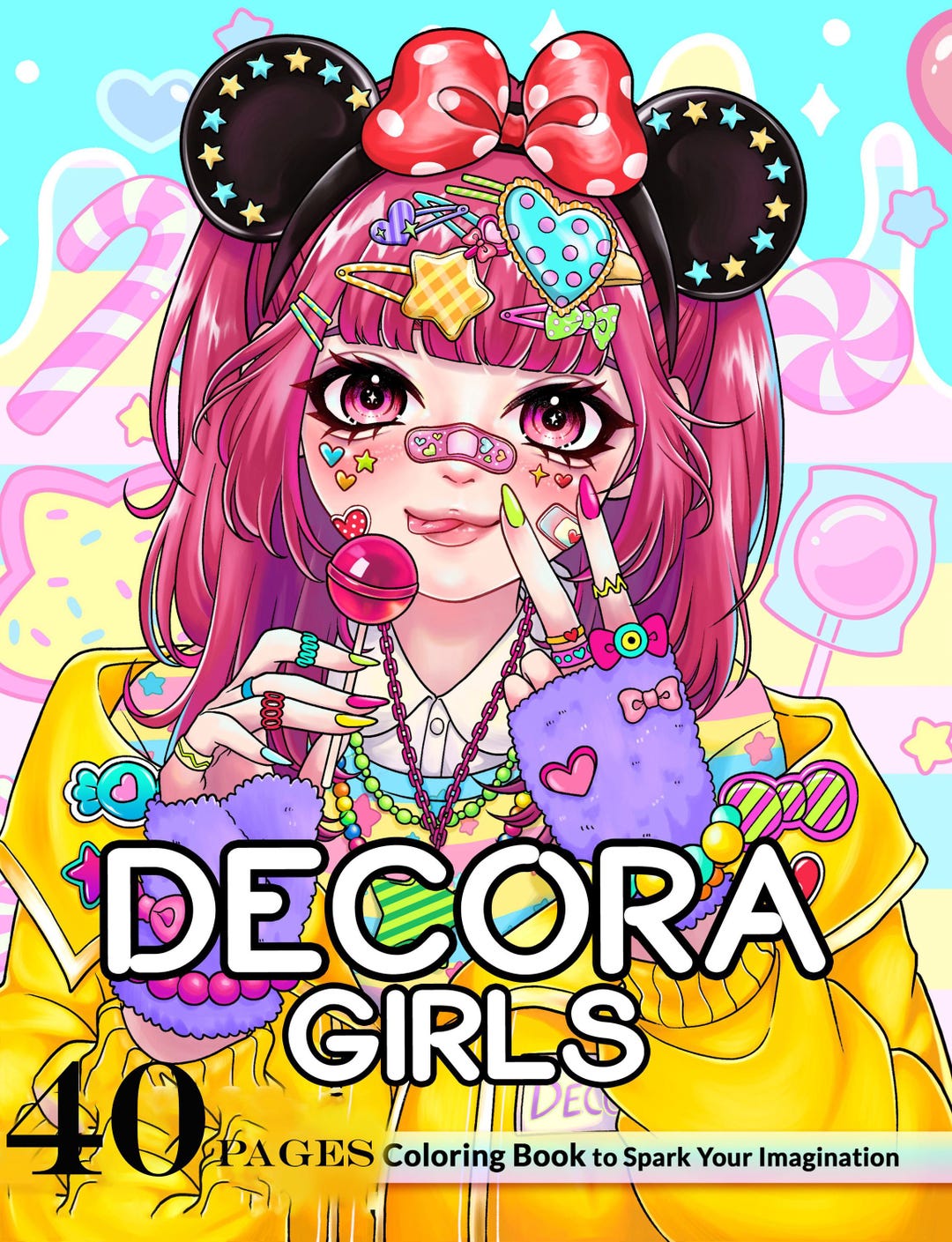 Bold & Easy Pages, Digital Coloring Pages, Instant PDF Download Decora ...