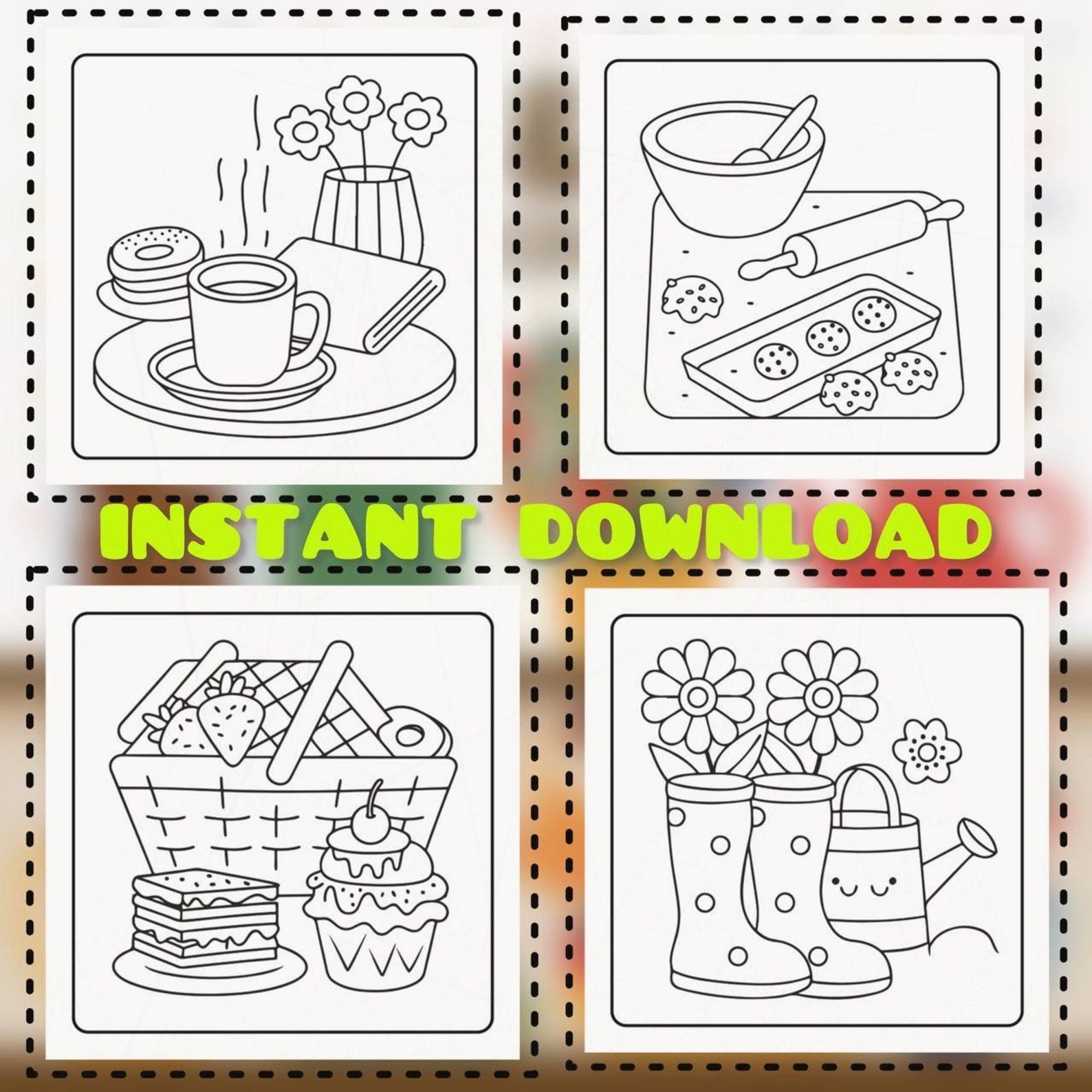 Bold & Easy Cozy and Cute Coloring Pages | Cozy Coloring Pages | Kids ...