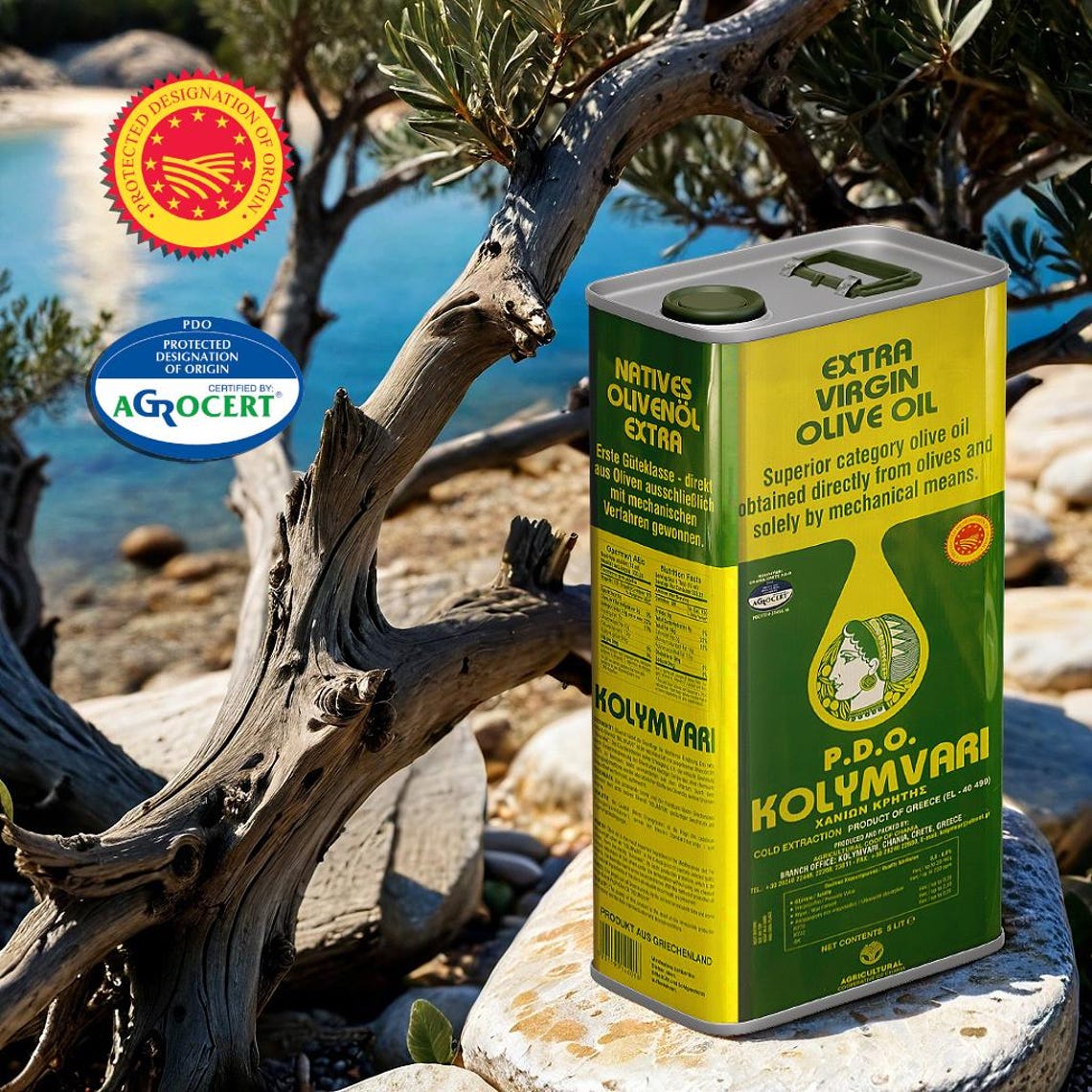 Kolymvari P.D.O. Extra Virgin Olive Oil: Cold Extracted, Low Acidity ...