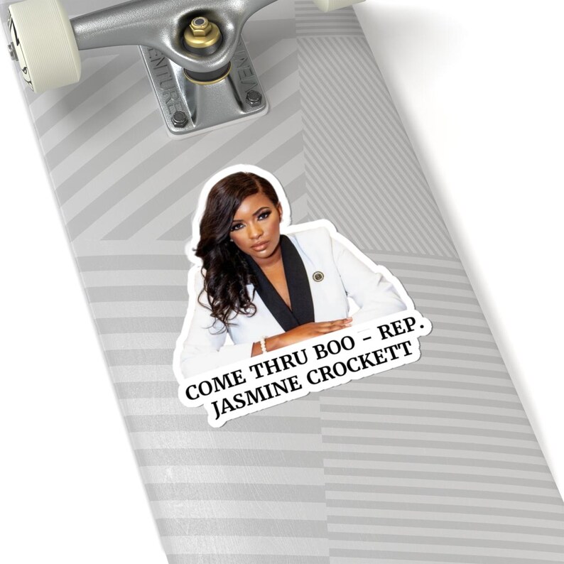 Rep Jasmine Crockett ' Come Thru Boo' Sticker - Jasmine Crockett Quote ...