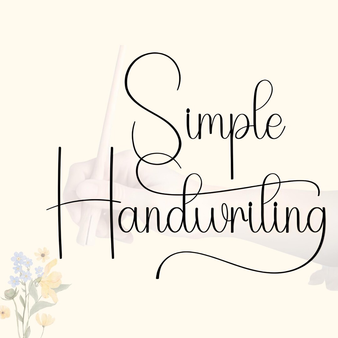 Simple Handwriting Font, Hand Lettering, Silhouette Font, Trendy Font ...