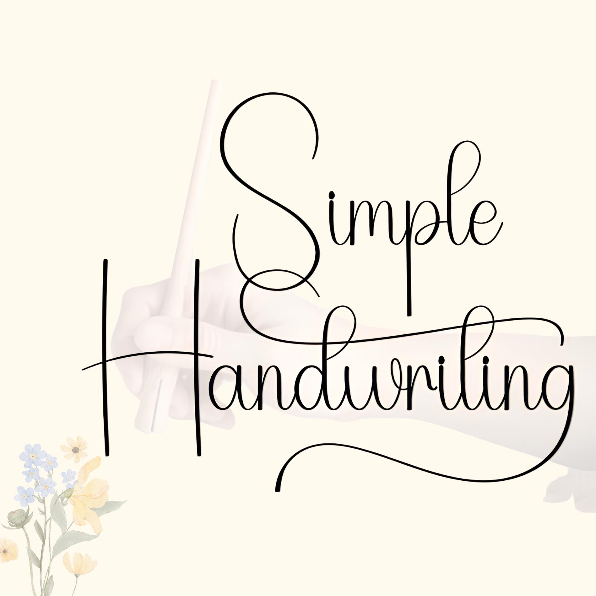 Simple Handwriting Font, Hand Lettering, Silhouette Font, Trendy Font ...