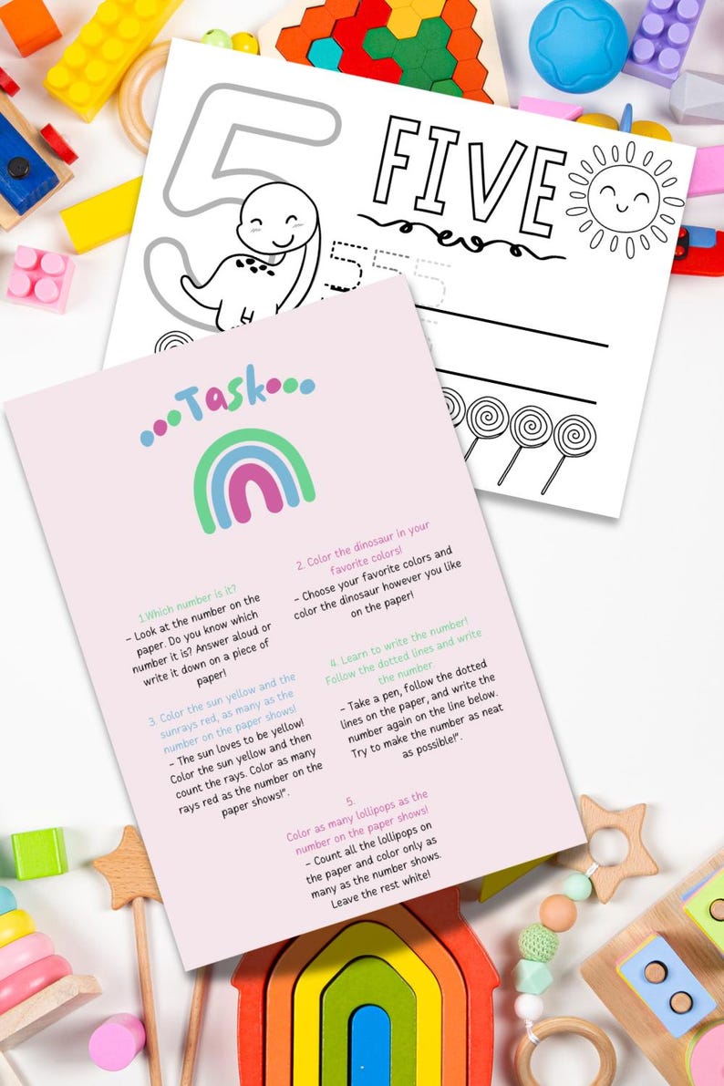 Dinosaur Number Tracing Worksheets – Learn to Write Numbers – Preschool ...