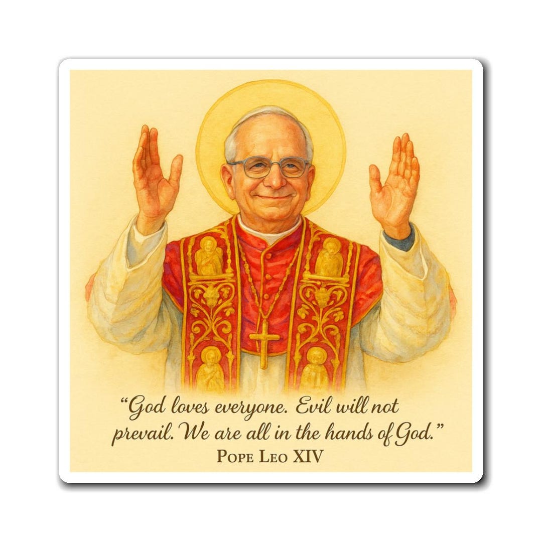 Inspirational Pope Leo XIV Magnet, Religious Fridge Magnet, Christian ...