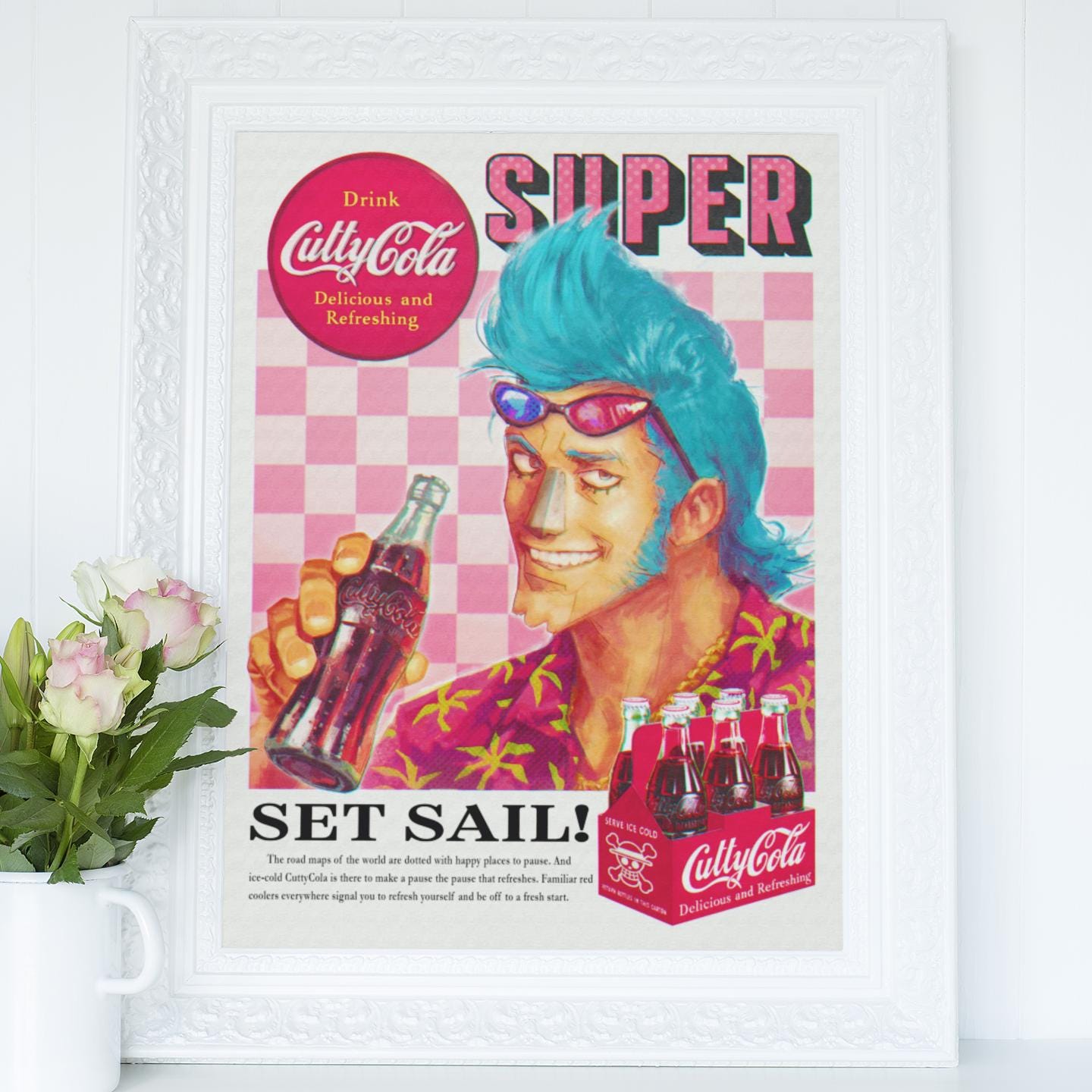 One Piece Poster Franky One Piece Anime Poster Super Franky Poster One ...