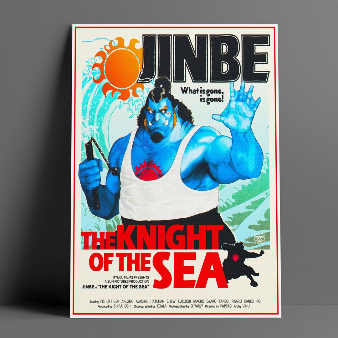 One Piece Poster Jinbe One Piece Anime Poster One Piece Jinbe Poster ...