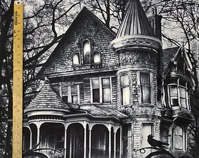 WICKED HAUNTED House Panel Pattern Cotton Fabric 24" X 44" - New and ...