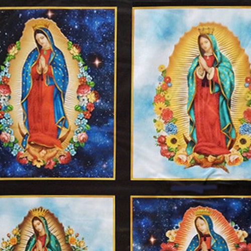 VIRGIN MARY Pattern Fabric Cotton Fabric 36 X - Etsy