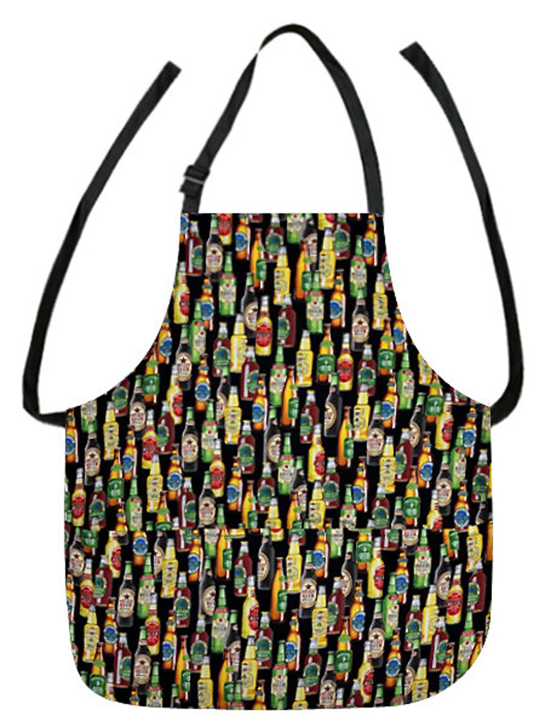 US HANDMADE 2 in 1 Apron With BEER Bottles Pattern Cotton Fabric - Etsy