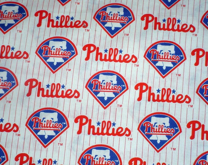 MLB PHILADELPHIA PHILLIES Cotton Fabric -ONE YARD NEW AND RARE - Etsy