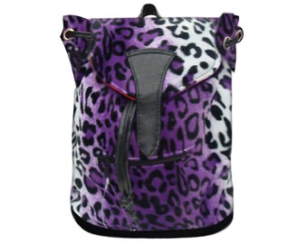 Purple Leopard Print Backpack - Etsy