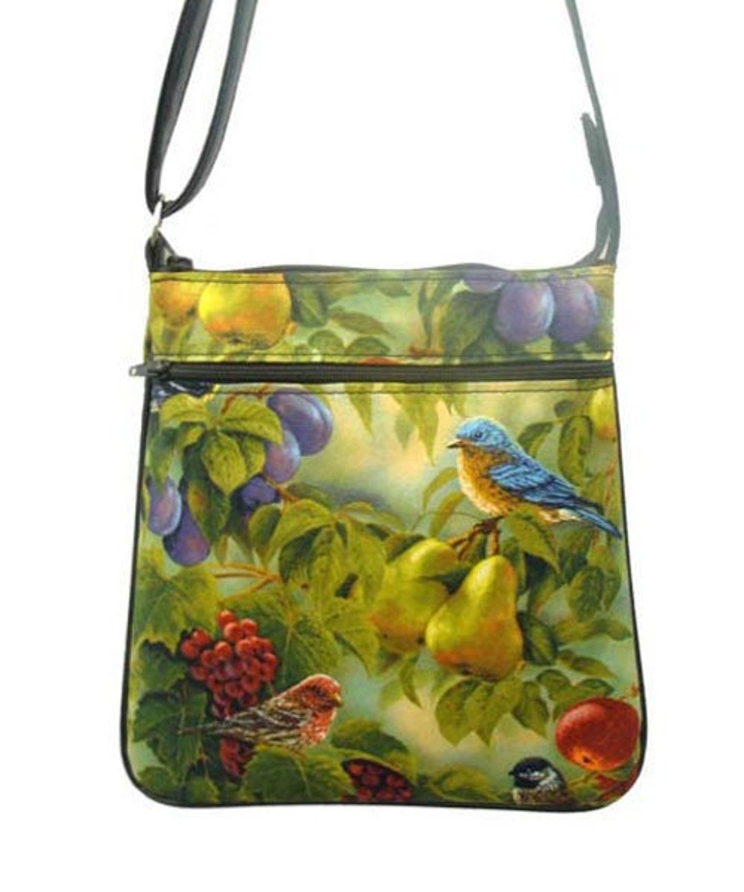 US HANDMADE Handbag Crossover Body Bag With "canaries in Jungle" Animal ...