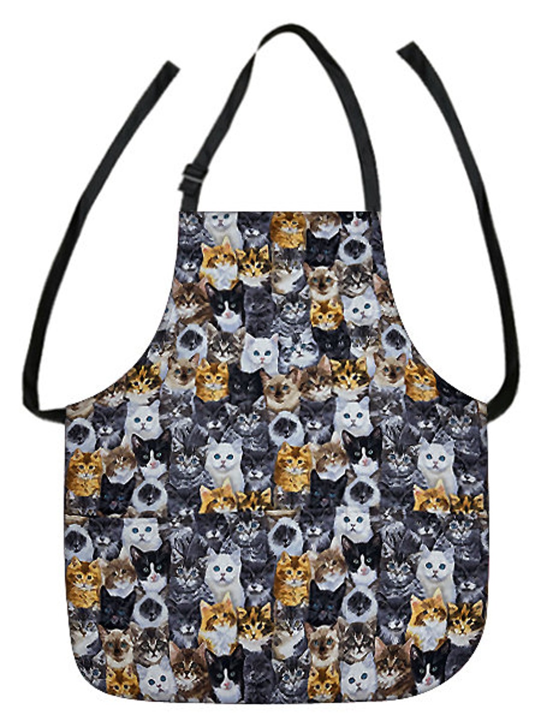 US HANDMADE 2 in 1 Apron With Packed of CATS Pattern Cotton Fabric - Etsy