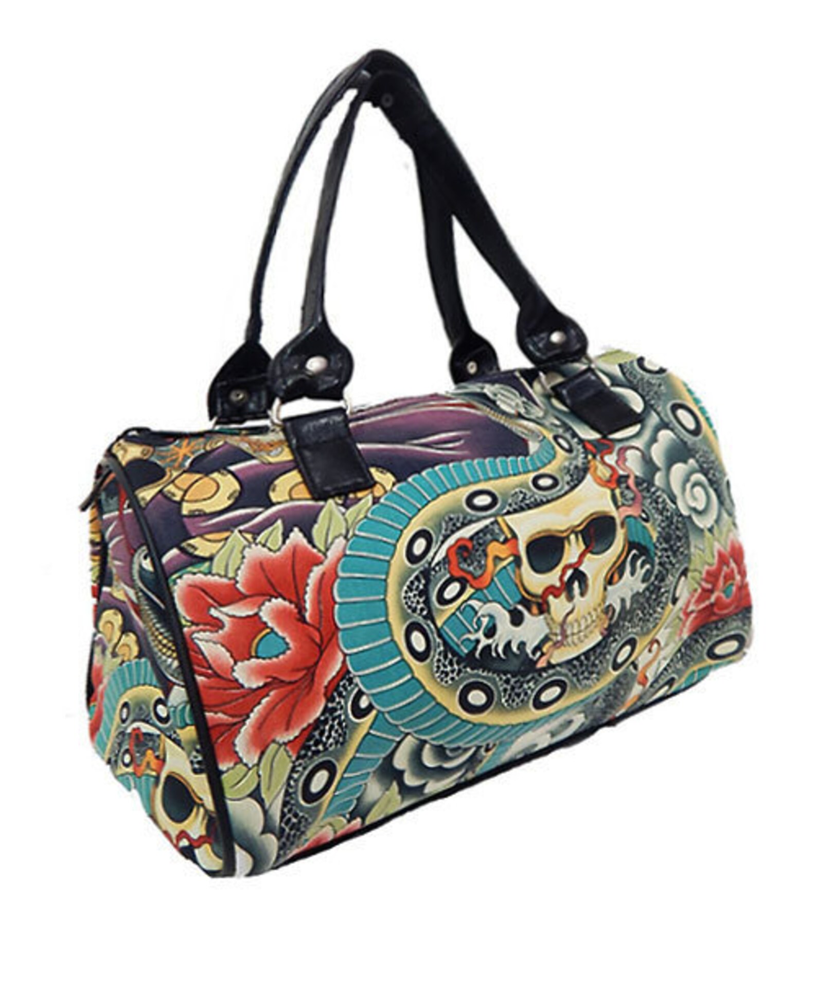 US Handmade Handbag Doctor Bag With "zen Charmers" Pattern Satchel ...