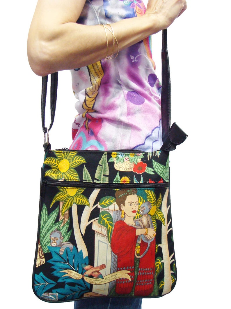 US Handmade Cross Overbody Bag Latino Artist Frida Kahlo | Etsy