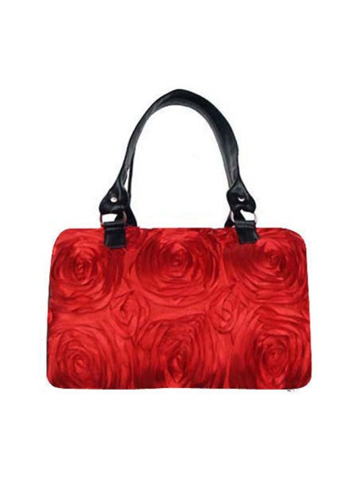 US Handmade Handbag Doctor Bag With red Rose - Etsy