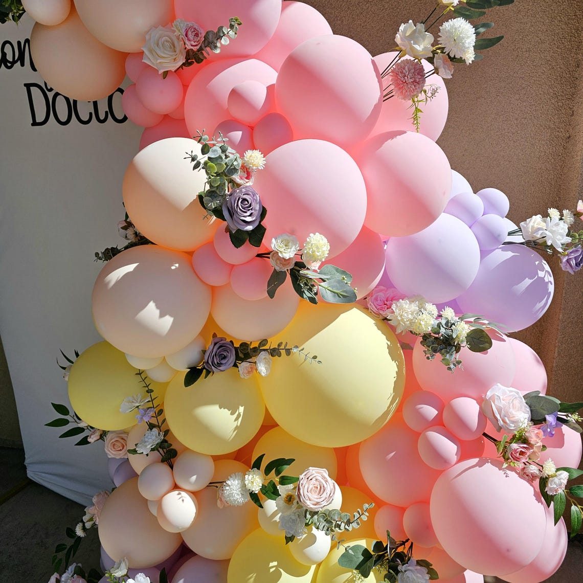 Pastel Balloon Garland Spring Pastel Party Decor Balloons Baby in Bloom ...